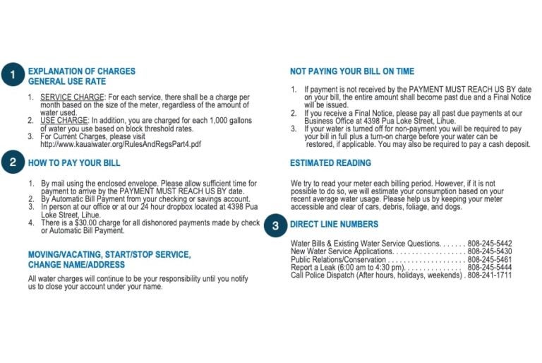 How to Read Your Water Bill – Kauaʻi Department of Water
