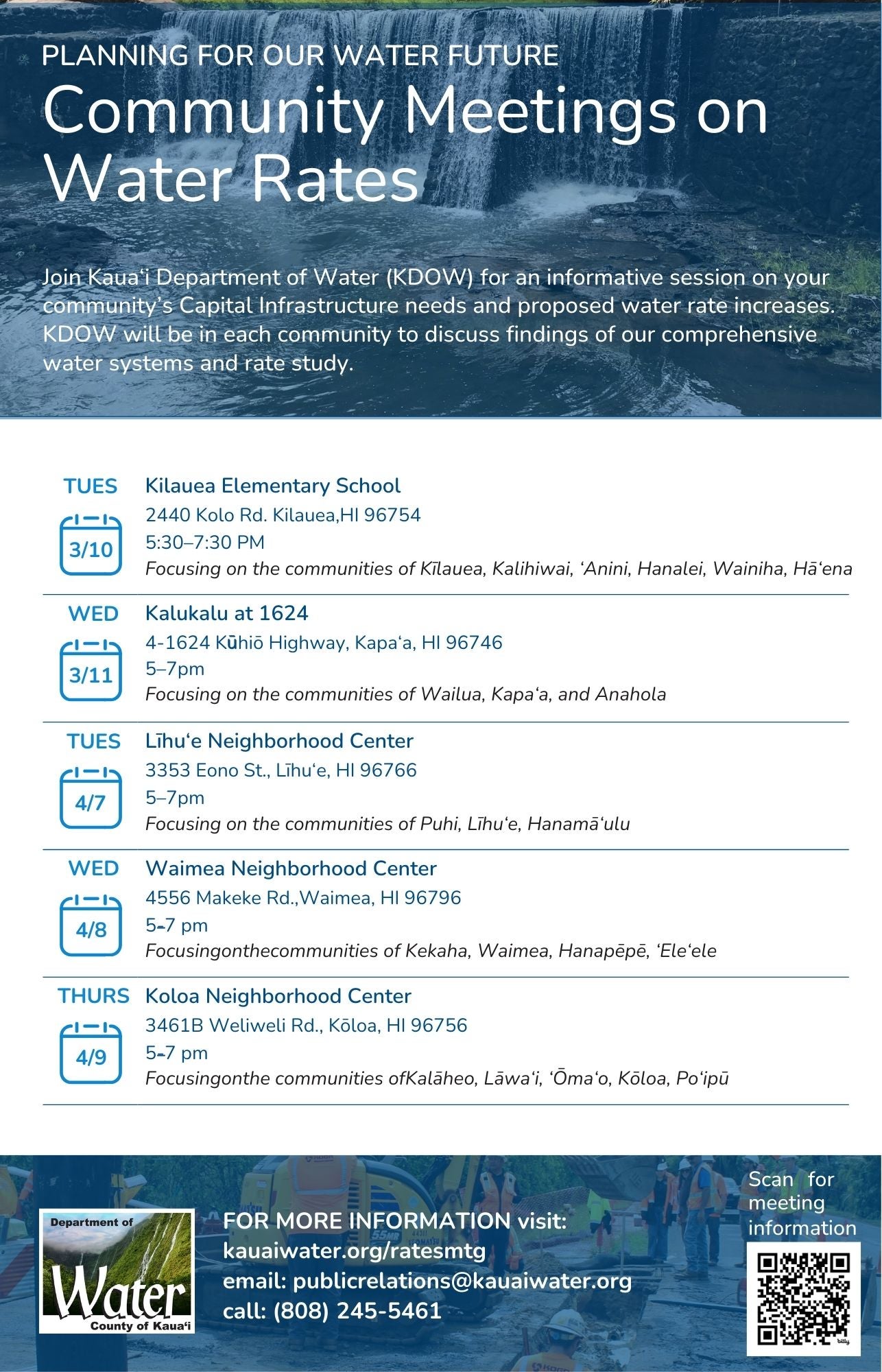 DOW announces March and April community meetings to discuss water rates ...